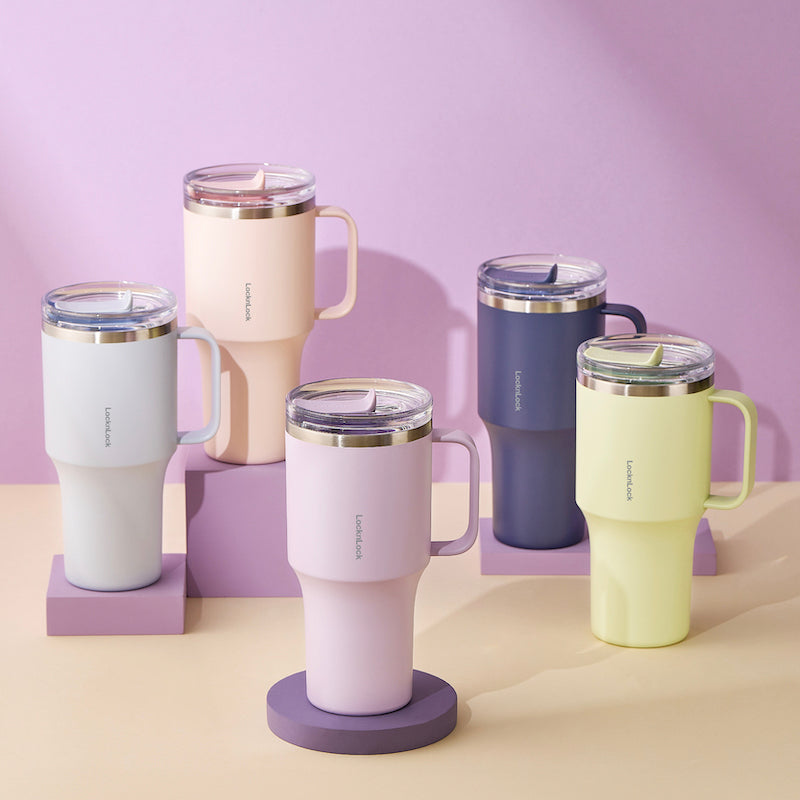 แก้วน้ำเก็บอุณหภูมิ LocknLock Metro King Tumbler สีพาสเทล ความจุ 820 m ...