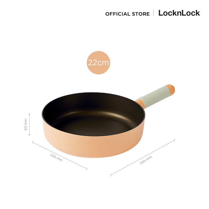LocknLock กระทะก้นตื้น LocknLock Rolling Pop 22 cm. - LOP1225IH ...