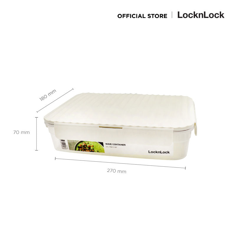 LocknLock กล่องถนอมอาหาร WAVE 2.2 L. - LWC207 – LocknLock Thailand