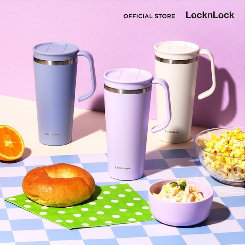 LocknLock Daily Handle Tumbler แก้วน้ำเก็บอุณหภูมิ สีพาสเทล ขนาด 600 m ...