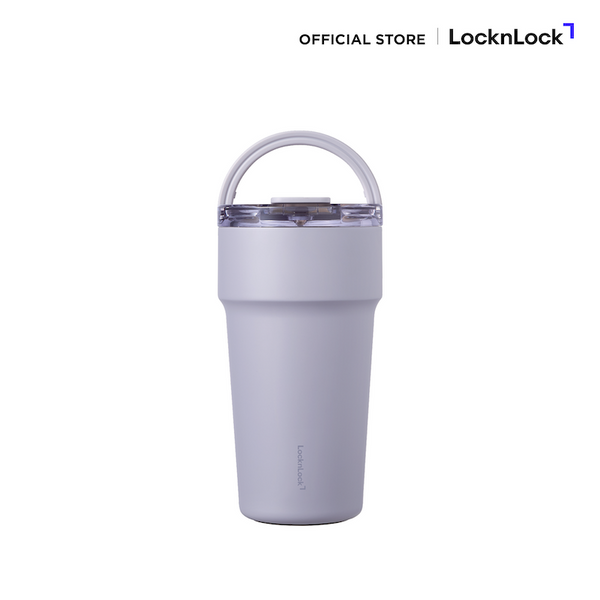 LocknLock แก้วน้ำเก็บอุณหภูมิเคลือบเซรามิก พร้อมหลอด Metro Cafe' Top H ...