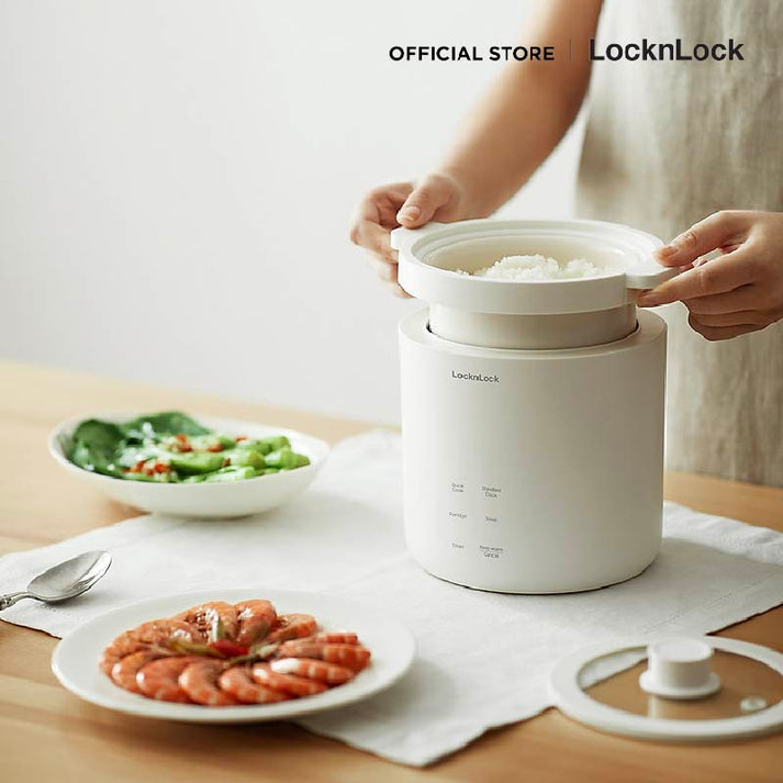 LocknLock หม้อหุงข้าวขนาดเล็ก Mini Electric Cooker 0.6L - EJR314IVY ...