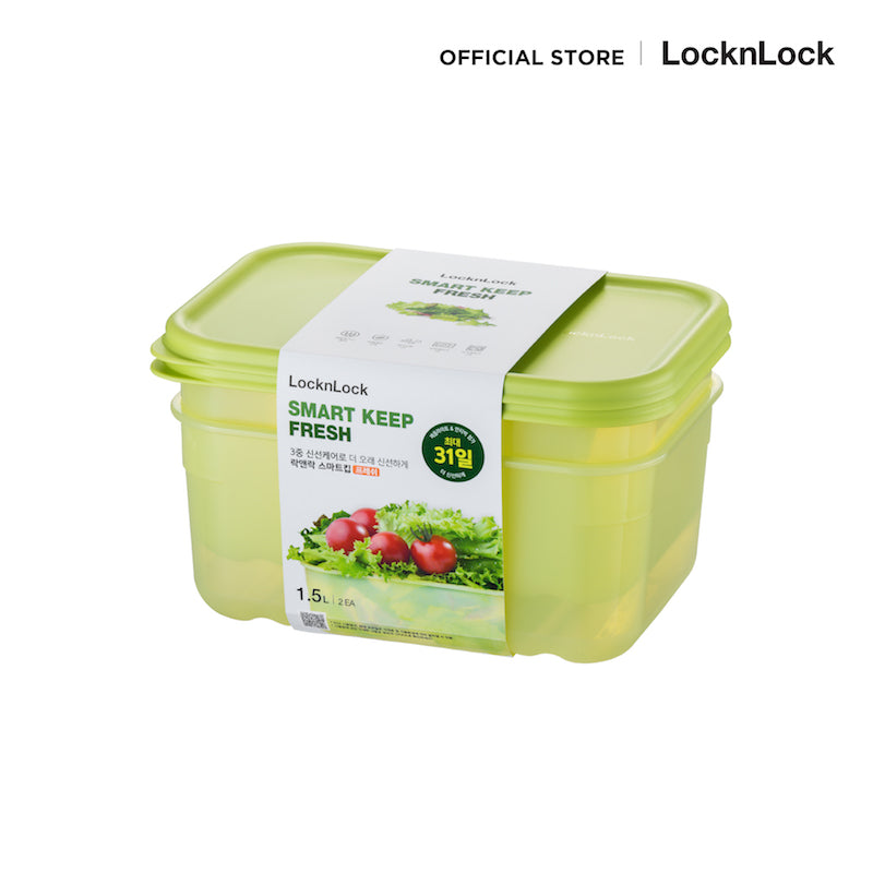 LocknLock กล่องพลาสติกถนอมอาหาร Smart Keep Fresh Container ความจุ 1.5 ...