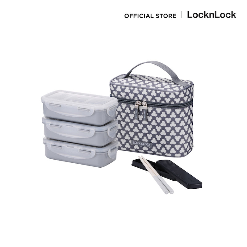 LocknLock เซตกล่องอาหารกลางวัน Combo Lunch Box 3 ชิ้น - HPL754 ...