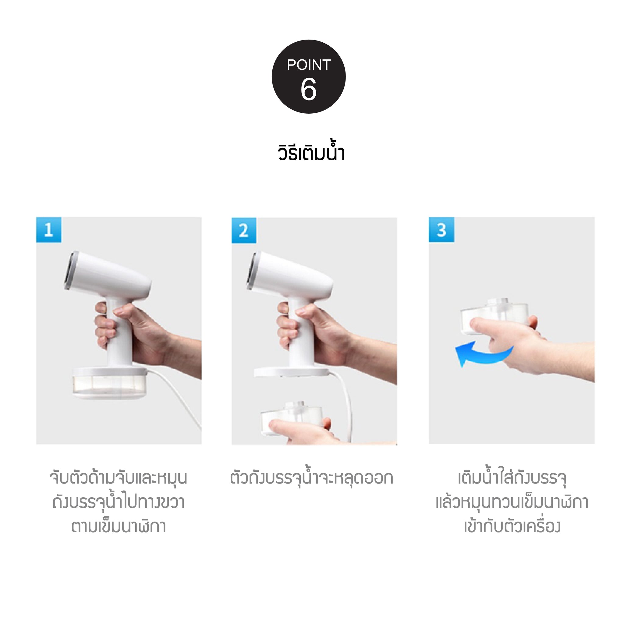 LocknLock Compact Handy Steamer 250 ml. - ENI223WHT – LocknLock Thailand