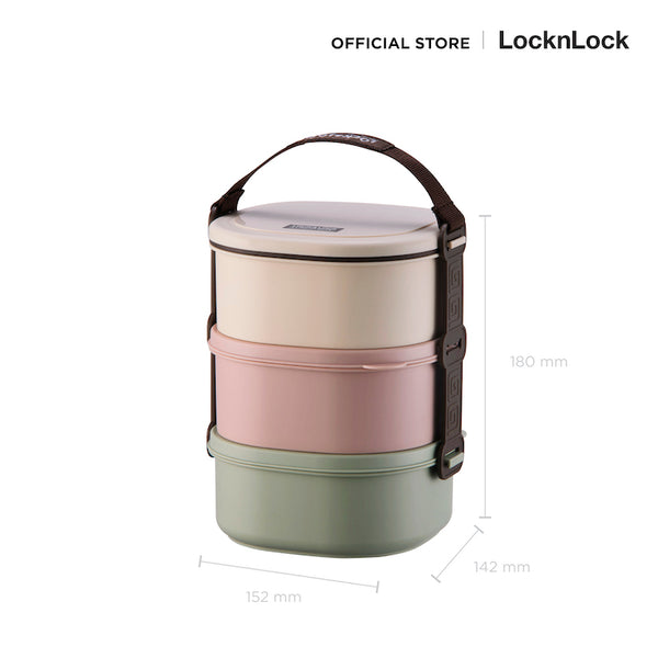 LocknLock ปิ่นโต Mini 3-Tier Lunch Box - HPL771 – LocknLock Thailand