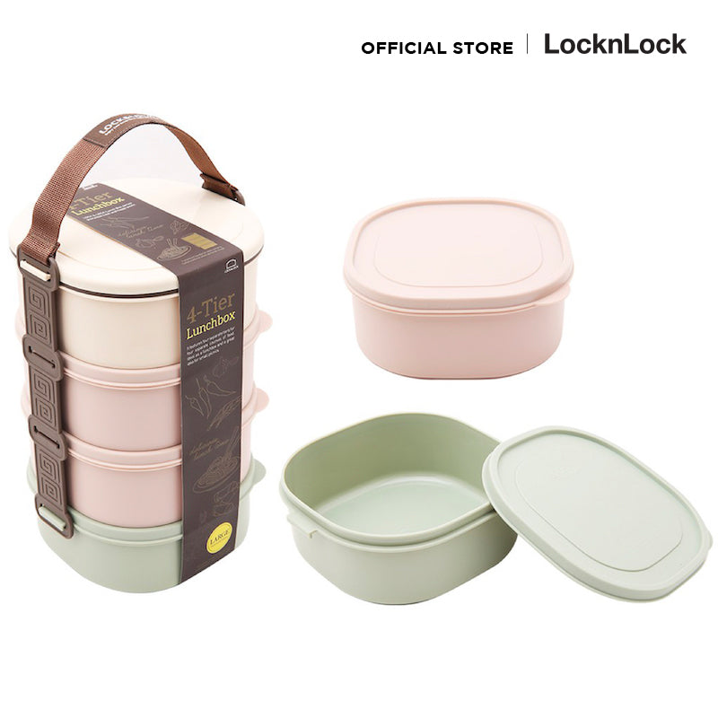 LocknLock ปิ่นโต Mini 4-Tier Lunch Box - HPL772 – LocknLock Thailand